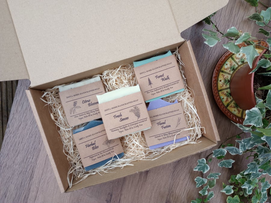 Vegan soap gift box, palm oil free, zero waste,... - Folksy