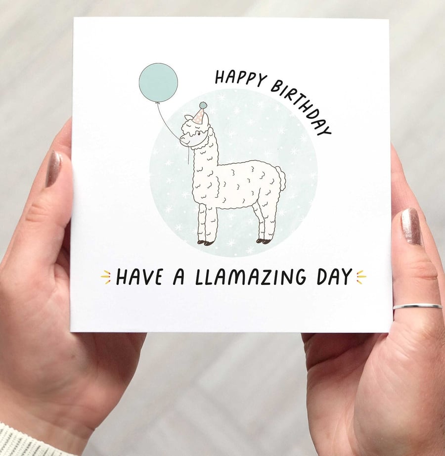 LLAMA HAPPY BIRTHDAY , llamazing happy birthday... - Folksy
