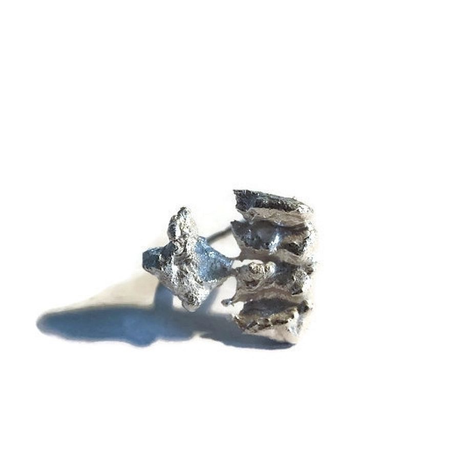 jagged freeform, sterling silver, abstract ring - Folksy