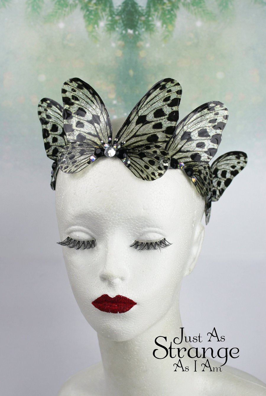 MADE TO ORDER - Ethereal Black and Silver Tree ... - Folksy