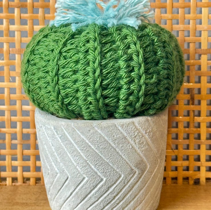 Crochet Handmade Cactus in pot - Folksy
