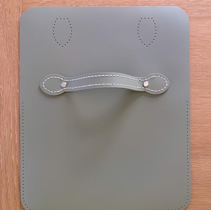 Hand stitched leather satchel in green moss col... - Folksy