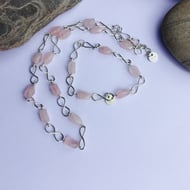 Sterling Silver Infinity Link Necklace and Brac... - Folksy