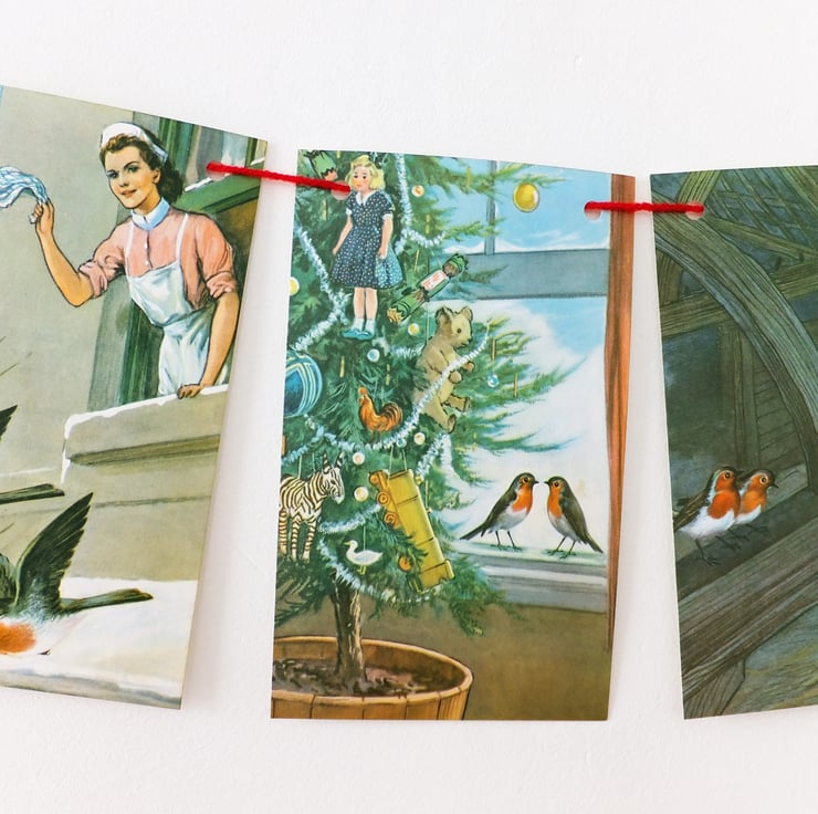 Christmas Bunting - Robin Garland - Folksy