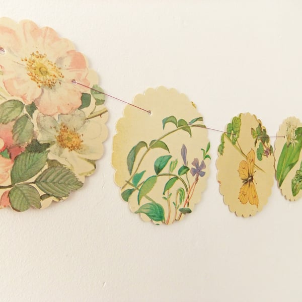Spring bunting upcycled from The Country Diary ... - Folksy