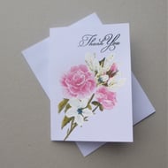 hand painted original art Thank You card ( ref ... - Folksy