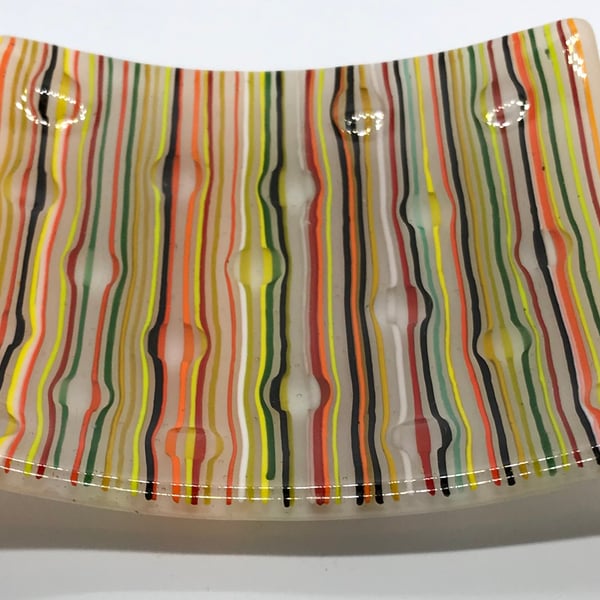 Fused Glass Bubbles small platter - Folksy