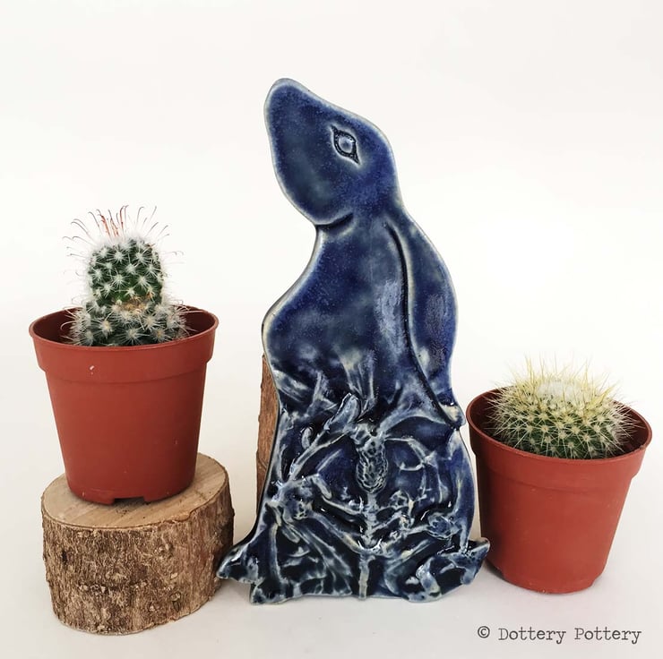 Ceramic Moon Gazing Hare Pottery Hare decoratio... - Folksy
