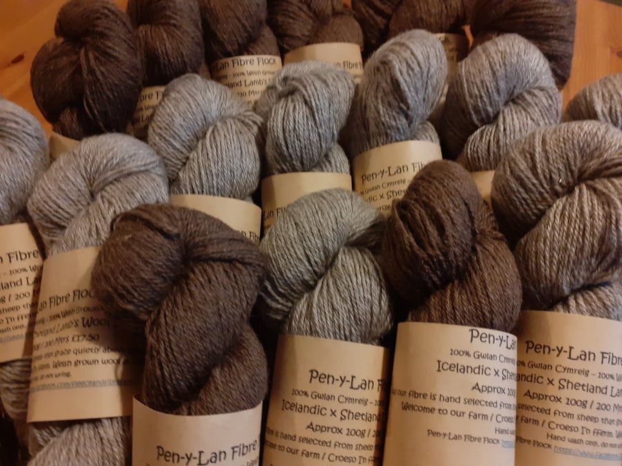 Icelandic x Shetland DK Woollen Yarn GREY - Folksy