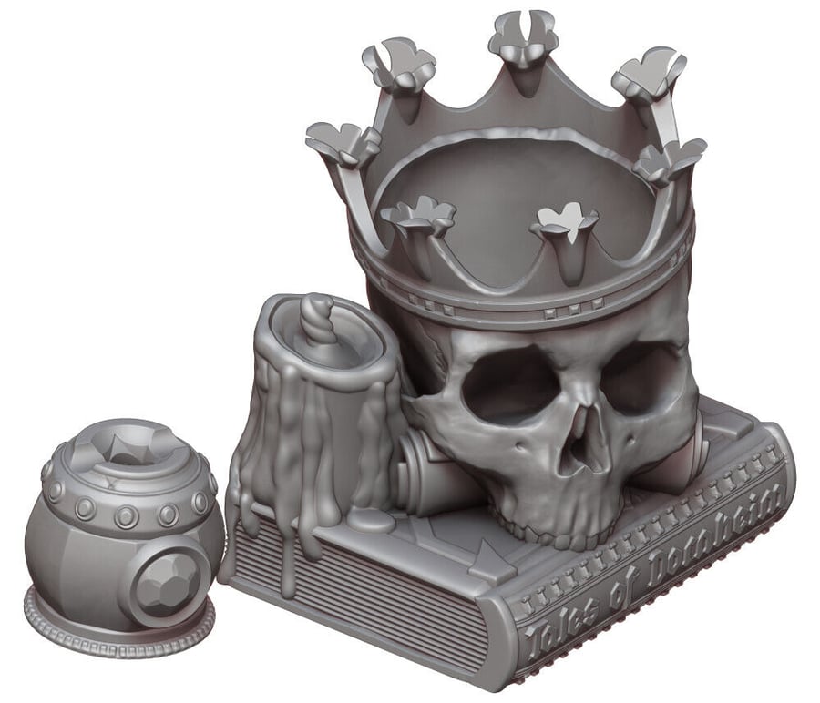 Ars Moriendi - Crowned Skull Diorama - DnD Path... - Folksy