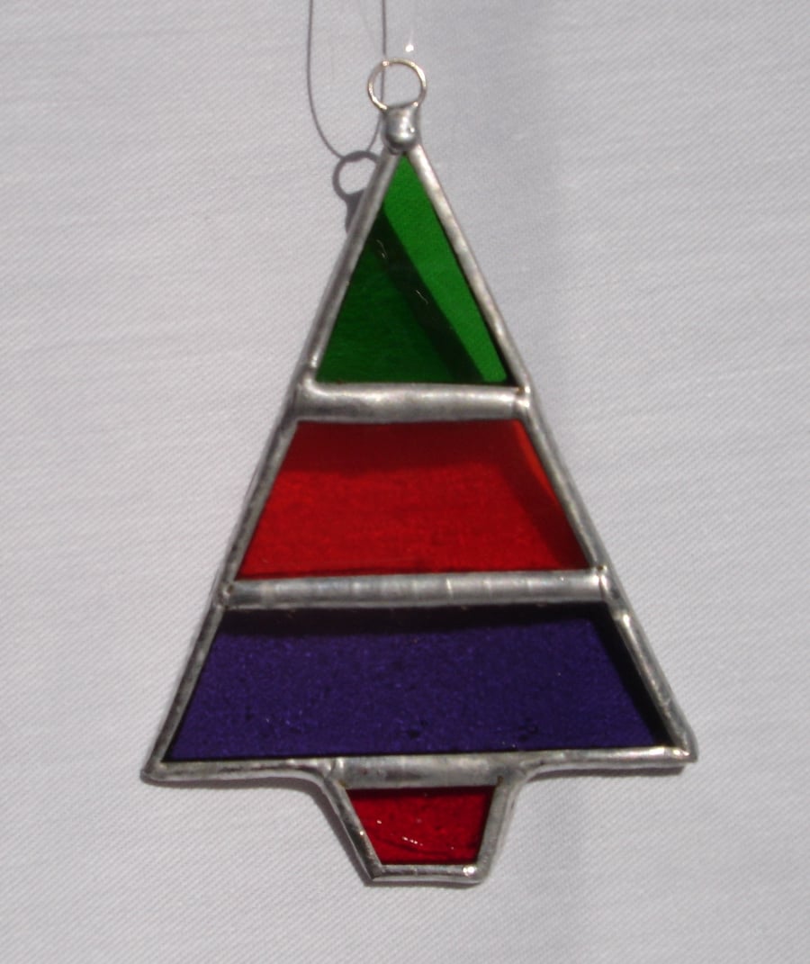 Stained Glass Christmas Tree - Folksy