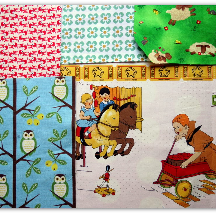 Fabric destash! A bundle of twelve fabric piec... - Folksy