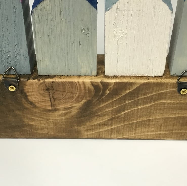 Rustic pretty beach hut key hooks made from rec... - Folksy