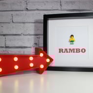 CUSTOM RAMBO LEGO FIGURE - FRAMED - QUIRKY ART ... - Folksy