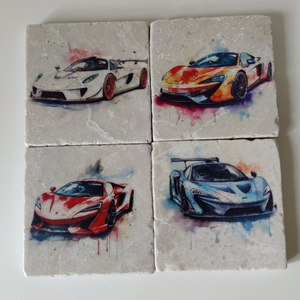 Sports Cars Coasters, Drinks Coasters, Sports C... - Folksy