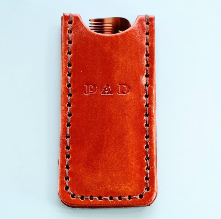 Dad Leather Comb Case, Handmade Dad Comb Case, ... - Folksy