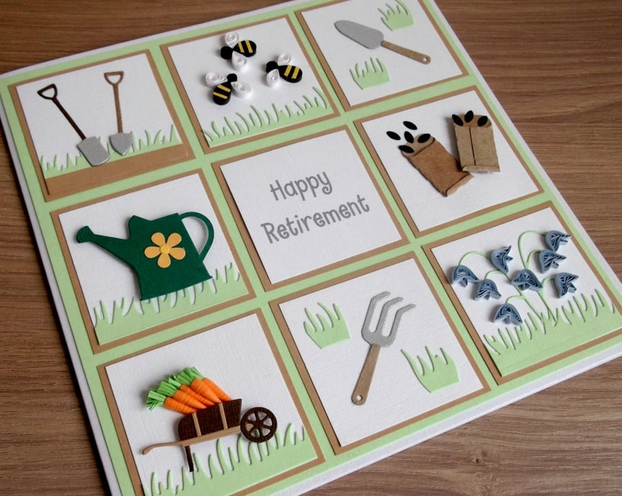 Retirement card - larger size - Folksy