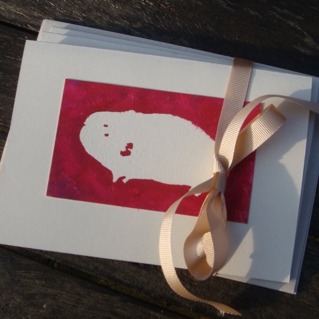 Notecards Guinea Pig Stationary - Folksy