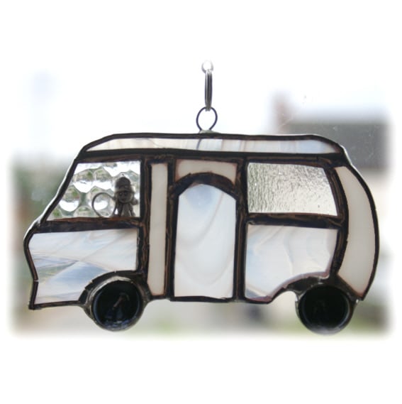 Mini Classic Motorhome Stained Glass Suncatcher... - Folksy