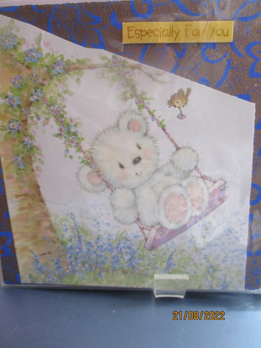 Especially for you Teddy Card - Folksy