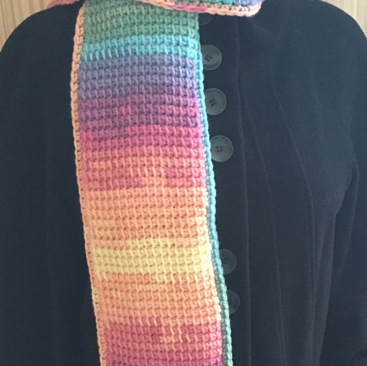 rainbow scarf adult scarf student scarf gift... - Folksy