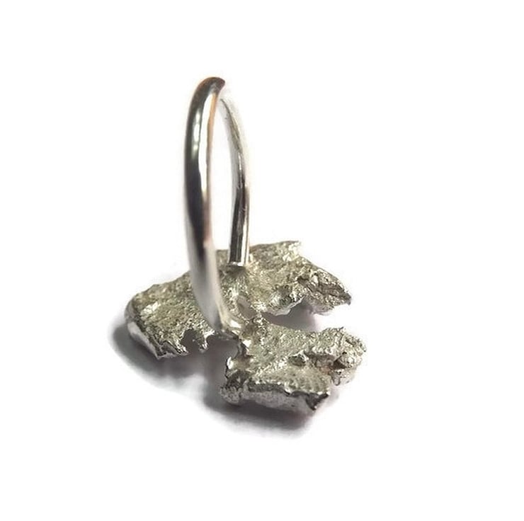 jagged freeform, sterling silver, abstract ring - Folksy