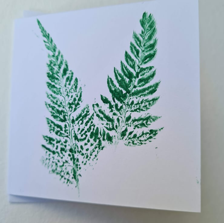 Fern print cards and clay gift tag set free del... - Folksy