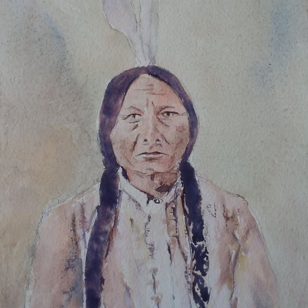 Sitting Bull - Portrait Study - Folksy