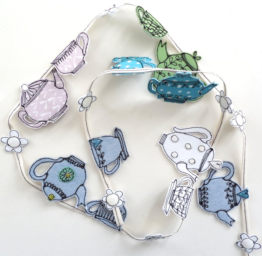 Teapot Bunting - Folksy