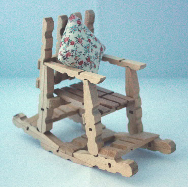 Clothes peg chair - Folksy