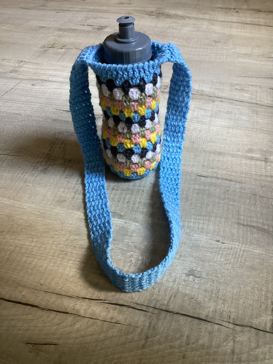 Crochet water bottle holder - Folksy