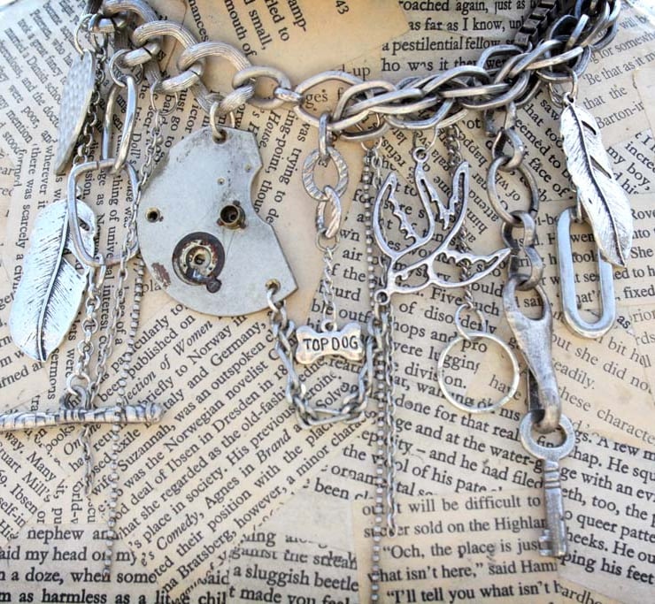 Silver Charm Steampunk Kitsch Punk Dieselpunk F... - Folksy