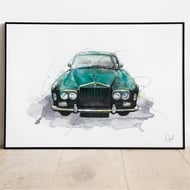 Classic Rolls Royce Art Print, Classic Car, Vin... - Folksy