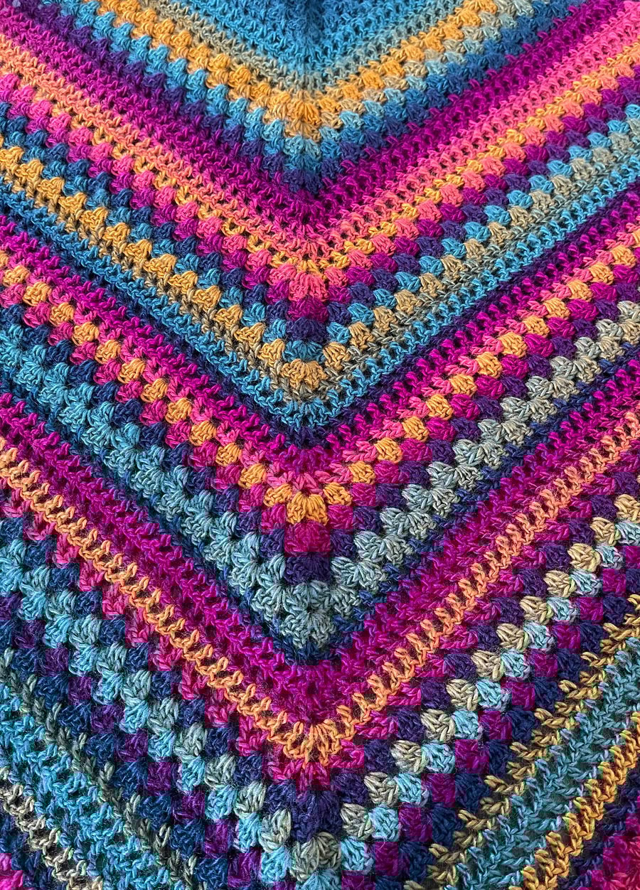 Colourful Crochet Shawl - Folksy