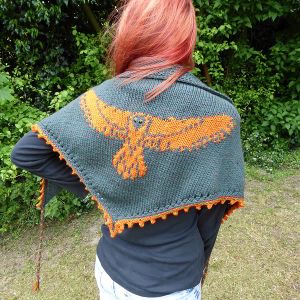 KNITTING PATTERN - Eagle Shawl - Folksy