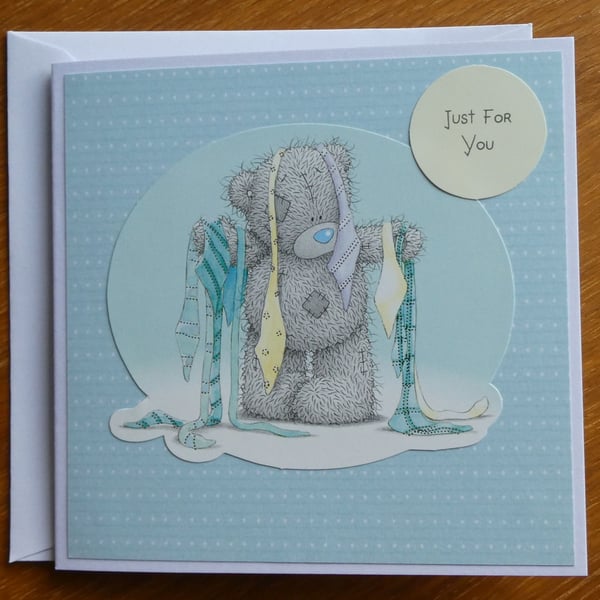 Tatty Teddy Card - Just For You - Folksy