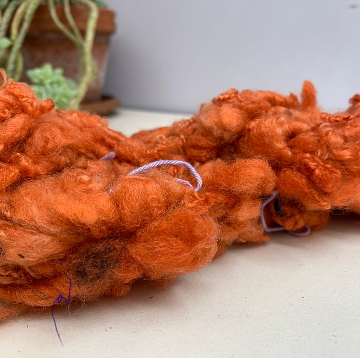 Hand spun yarn. Wool locks. OOAK. - Folksy