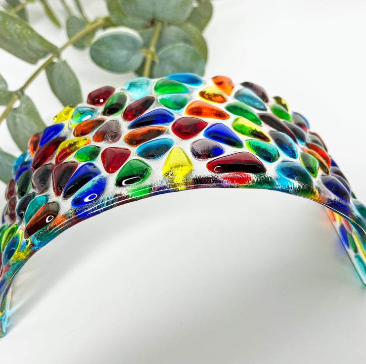 Fused Glass Rainbow Colours Bridge, Arch, Small... - Folksy