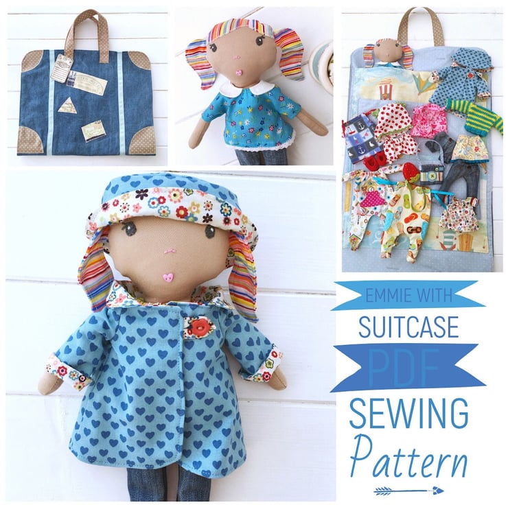 Digital PDF Sewing Pattern for Mini Doll 'Emmie... - Folksy