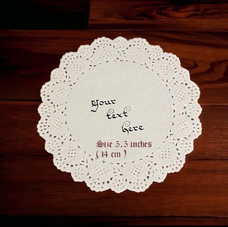 Vintage style personalised paper lace doilies, ... - Folksy
