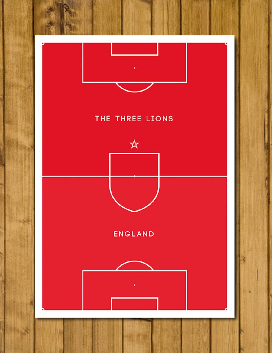 England - Pitch Perfect - The Three Lions - Foo... - Folksy