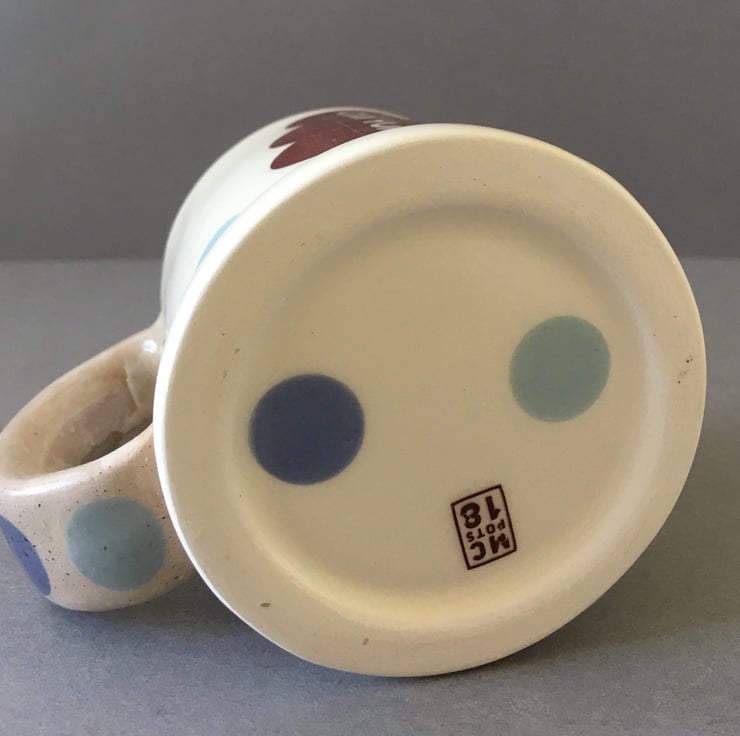 Spotty Cool Yule. Handmade ceramic mug. - Folksy