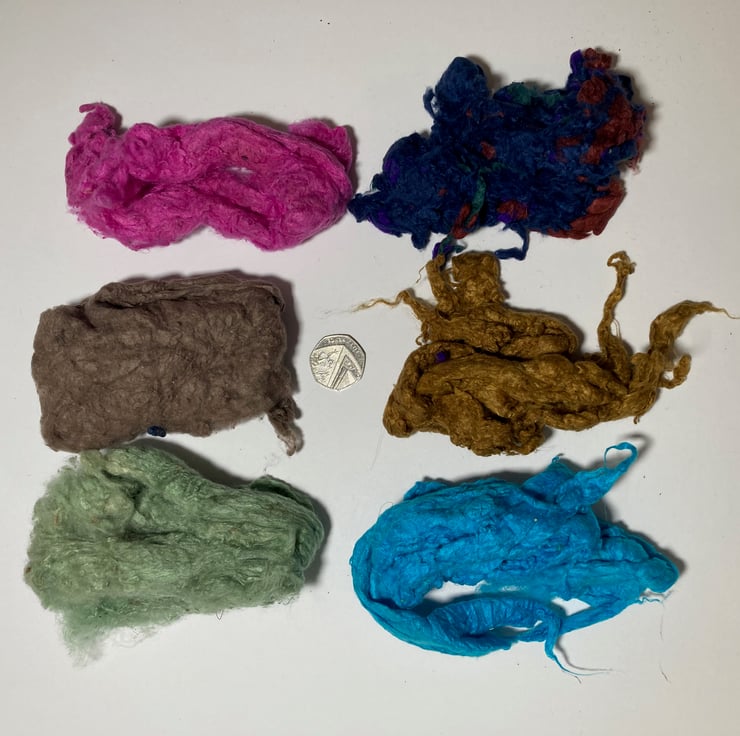 Bundle of various fibres for felting or fibre art - Folksy