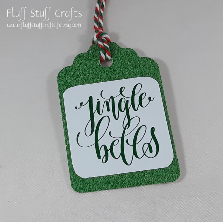 Pack of 6 Christmas gift tags - green foiled sw... - Folksy