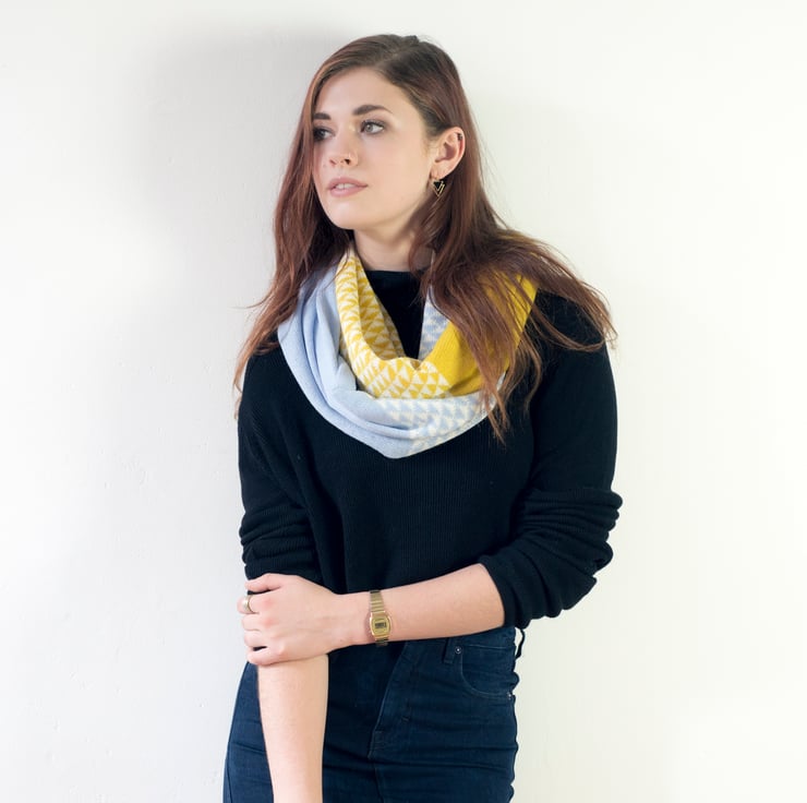 SECONDS SUNDAY Knitted triangle wrap snood - Folksy