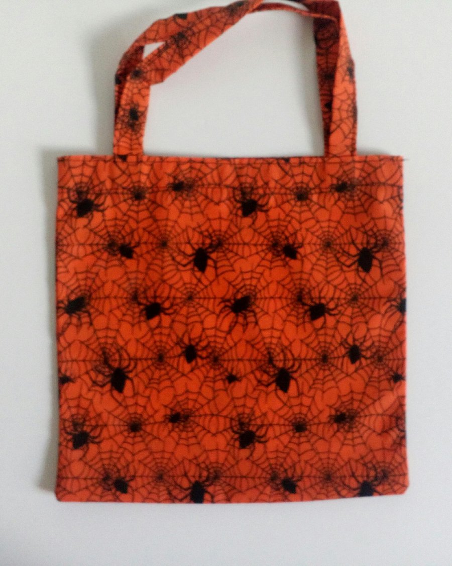 Trick or Treat bag, Halloween bag, spiders, bag... - Folksy