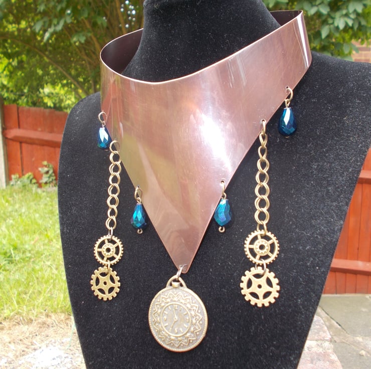 Steampunk Collar with cogs Cosplay Costume - Folksy