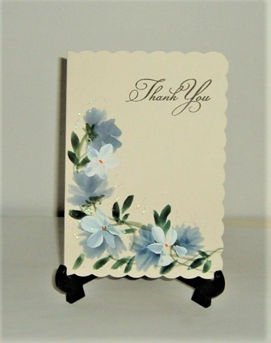 original art hand painted Thank you card. ( ref... - Folksy