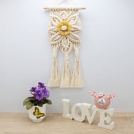 Macrame flower wall hanging - Folksy