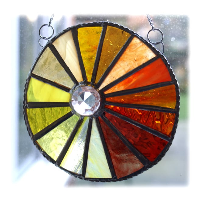 Sunshine Suncatcher Stained Glass Handmade - Folksy